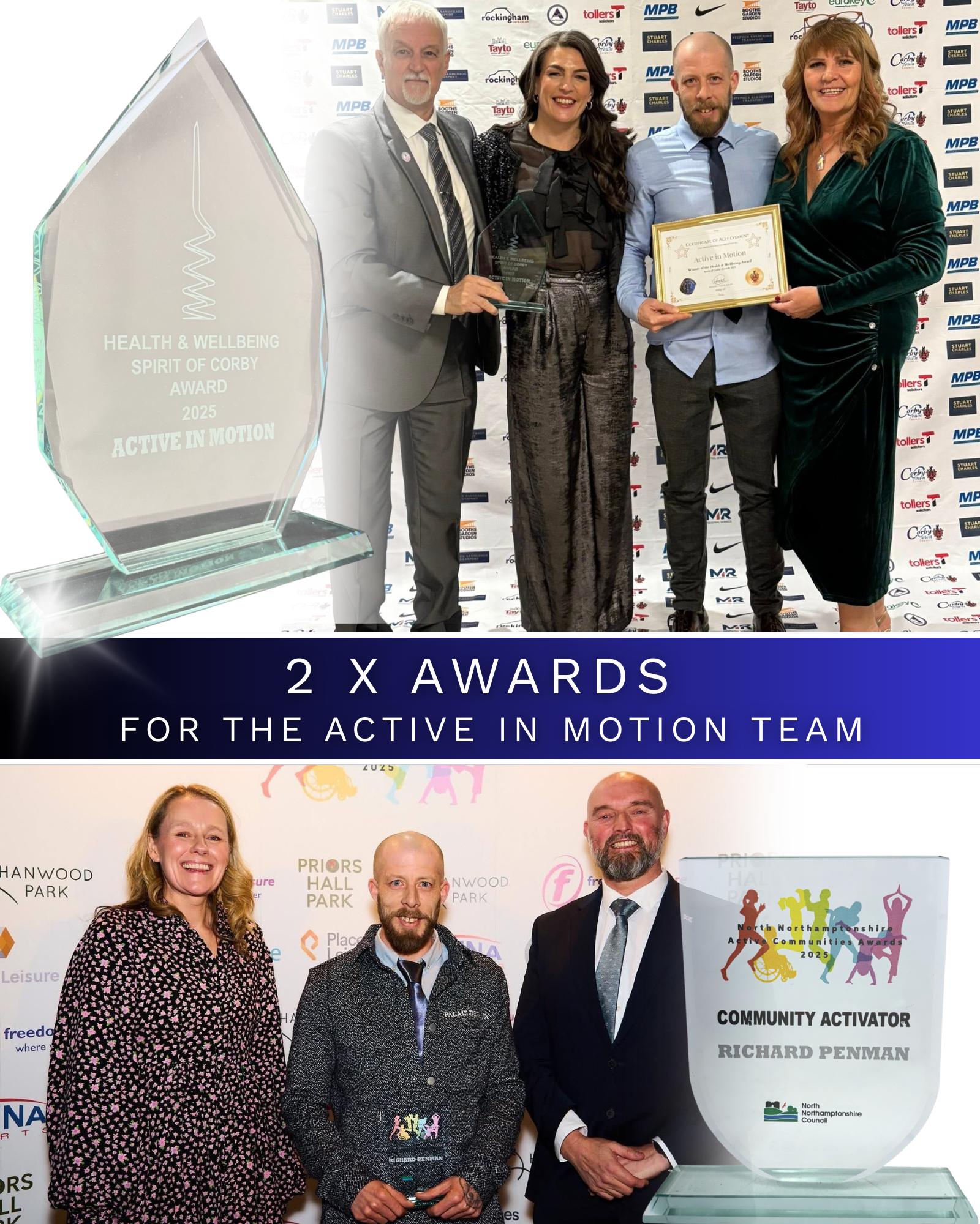 2 AWARDS FOR THE ACTIVE IN MOTION TEAM
